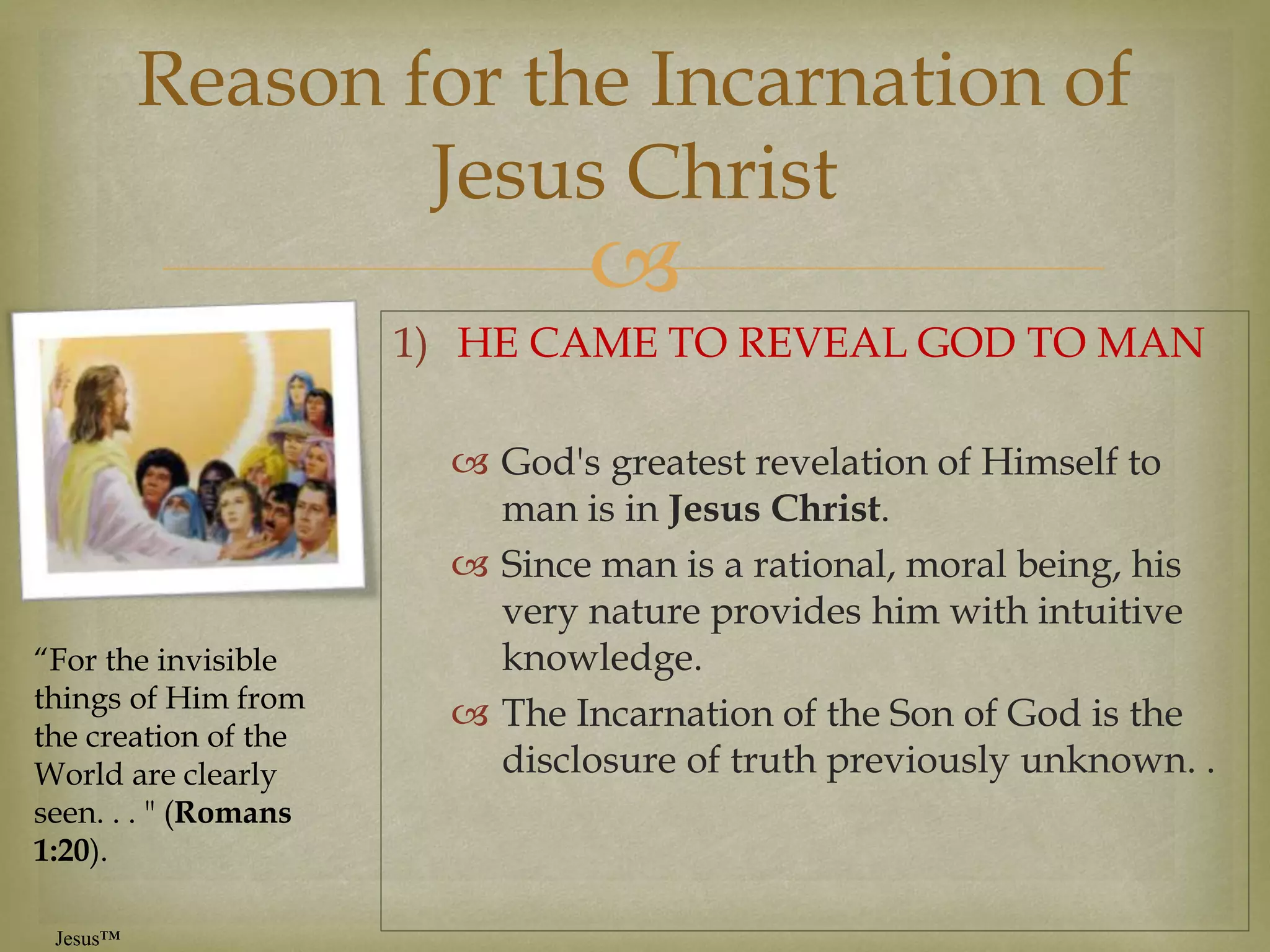 The incarnation of Jesus Christ | PPTX