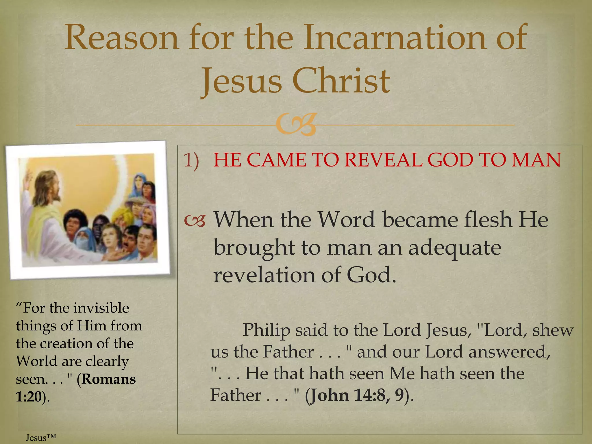 The incarnation of Jesus Christ | PPTX