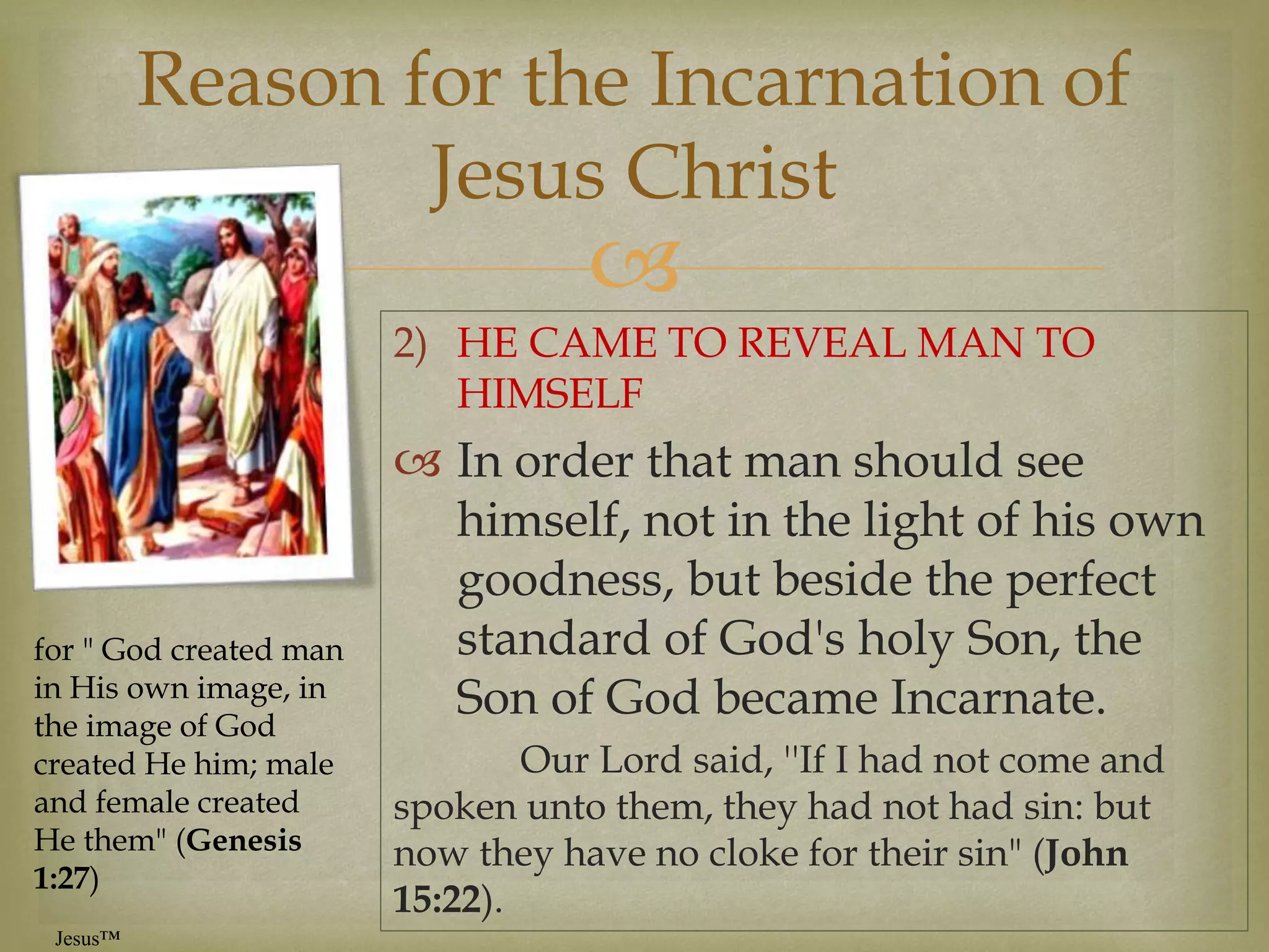 The incarnation of Jesus Christ | PPTX