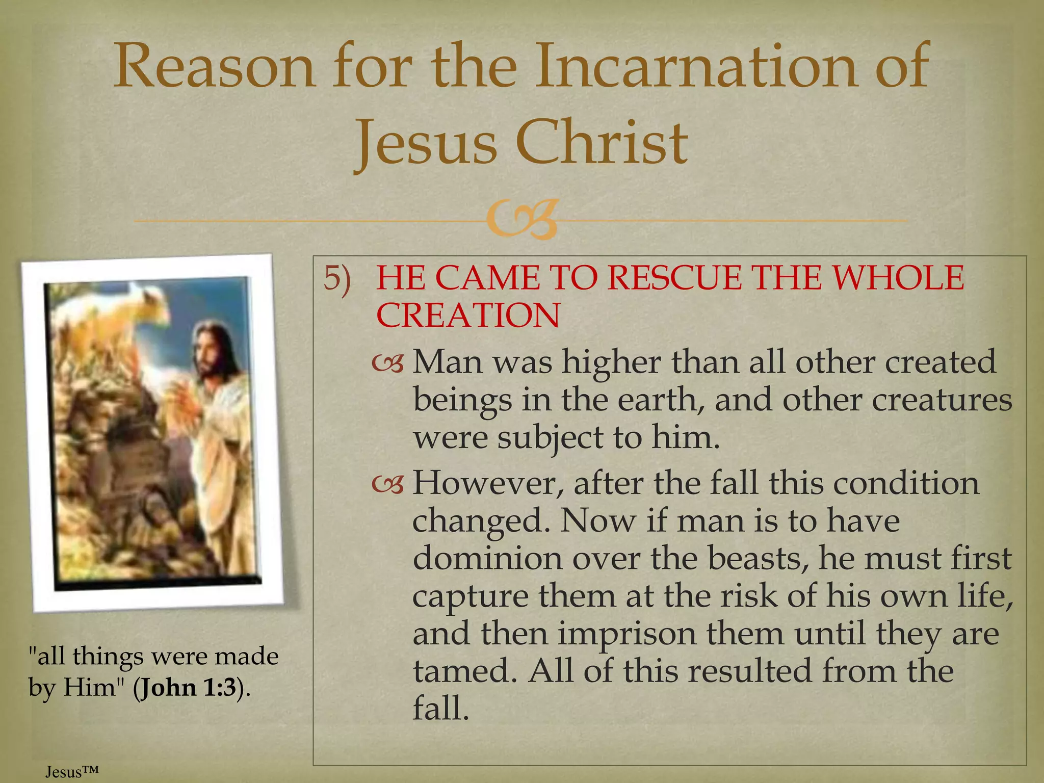 The incarnation of Jesus Christ | PPTX