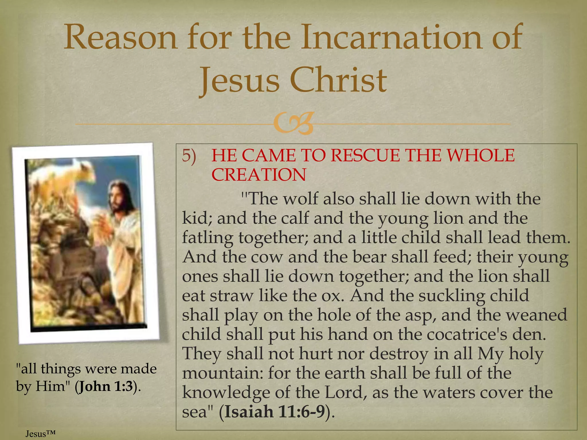 The incarnation of Jesus Christ | PPTX
