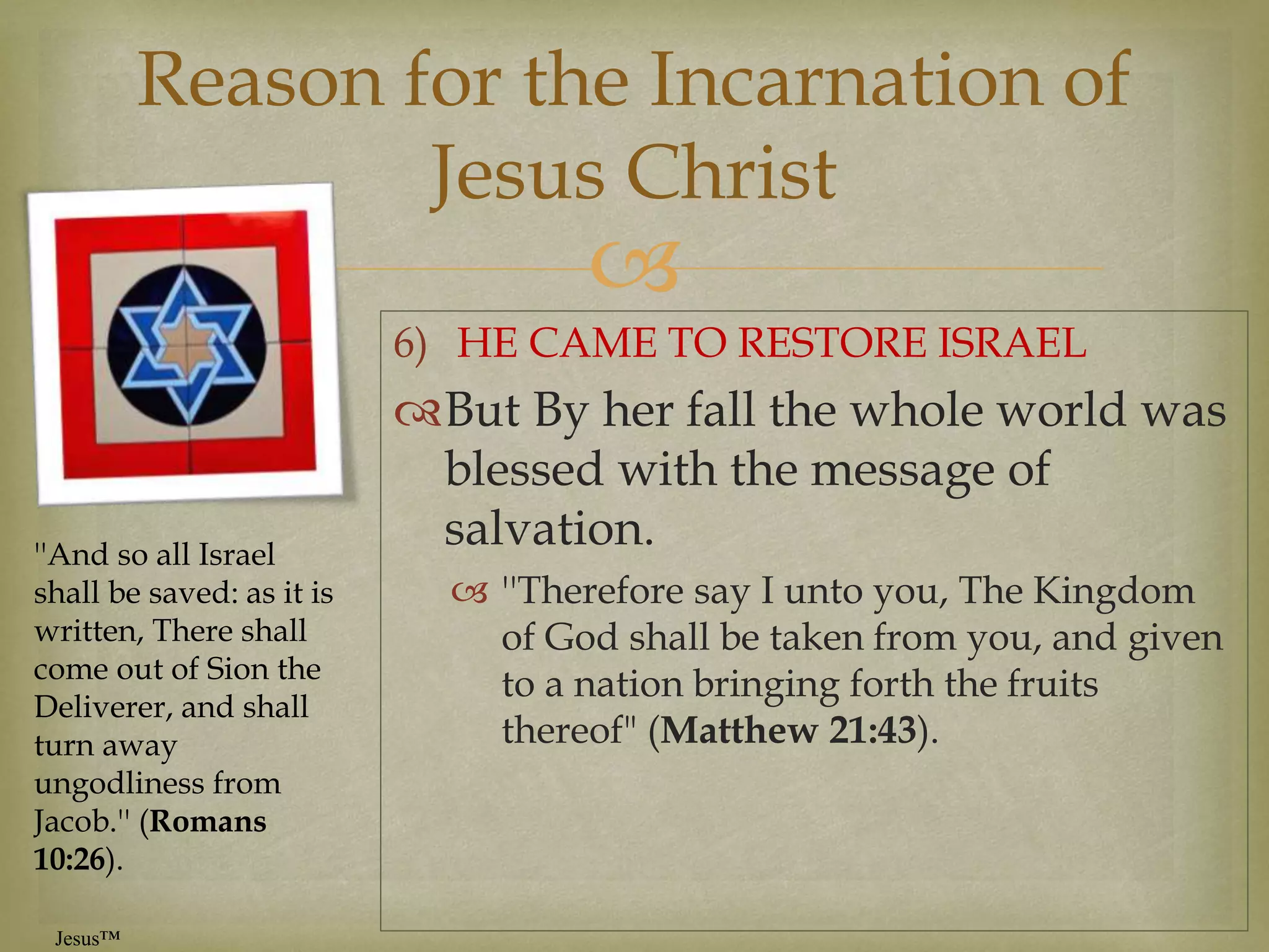 The incarnation of Jesus Christ | PPTX