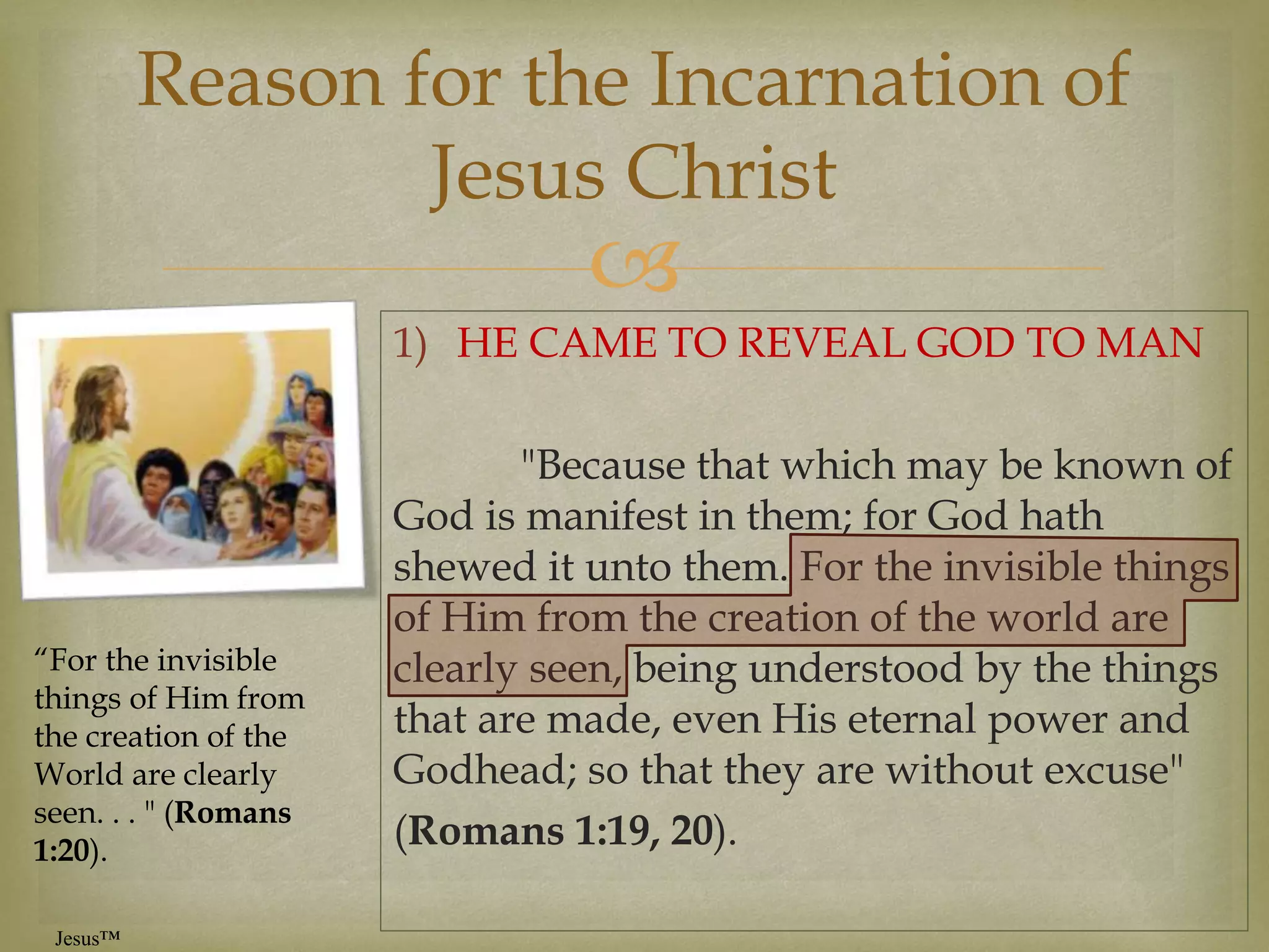 The incarnation of Jesus Christ | PPTX