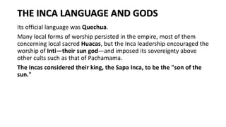 HISTORY YEAR 9 - THE INCAS EMPIRE | PPTX