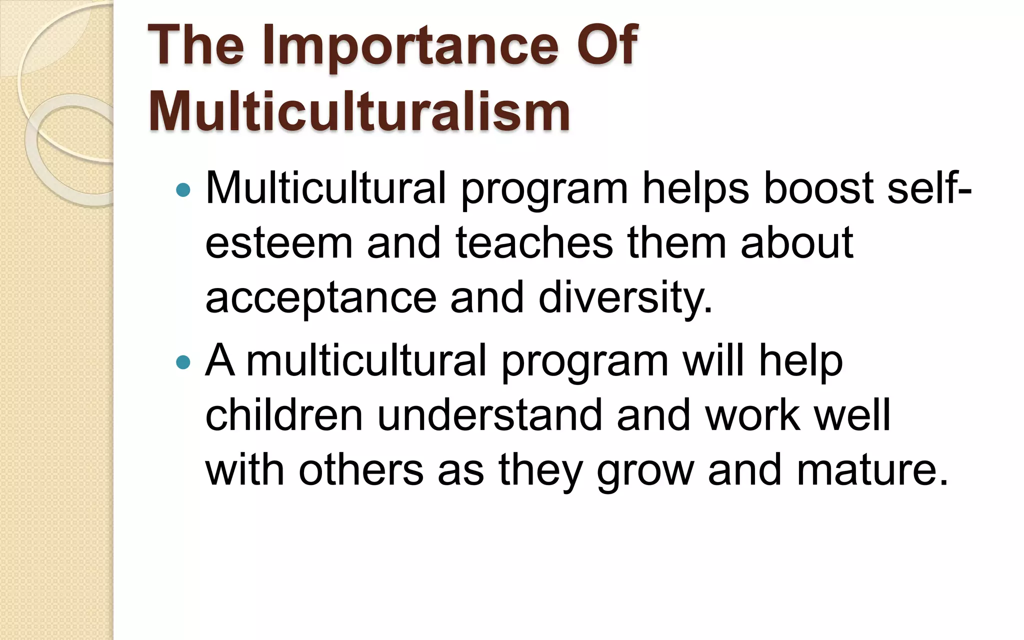 The inclusive and multicultural classroom | PPTX