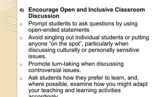 The inclusive and multicultural classroom | PPTX