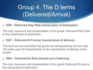 The incoterms | PPTX