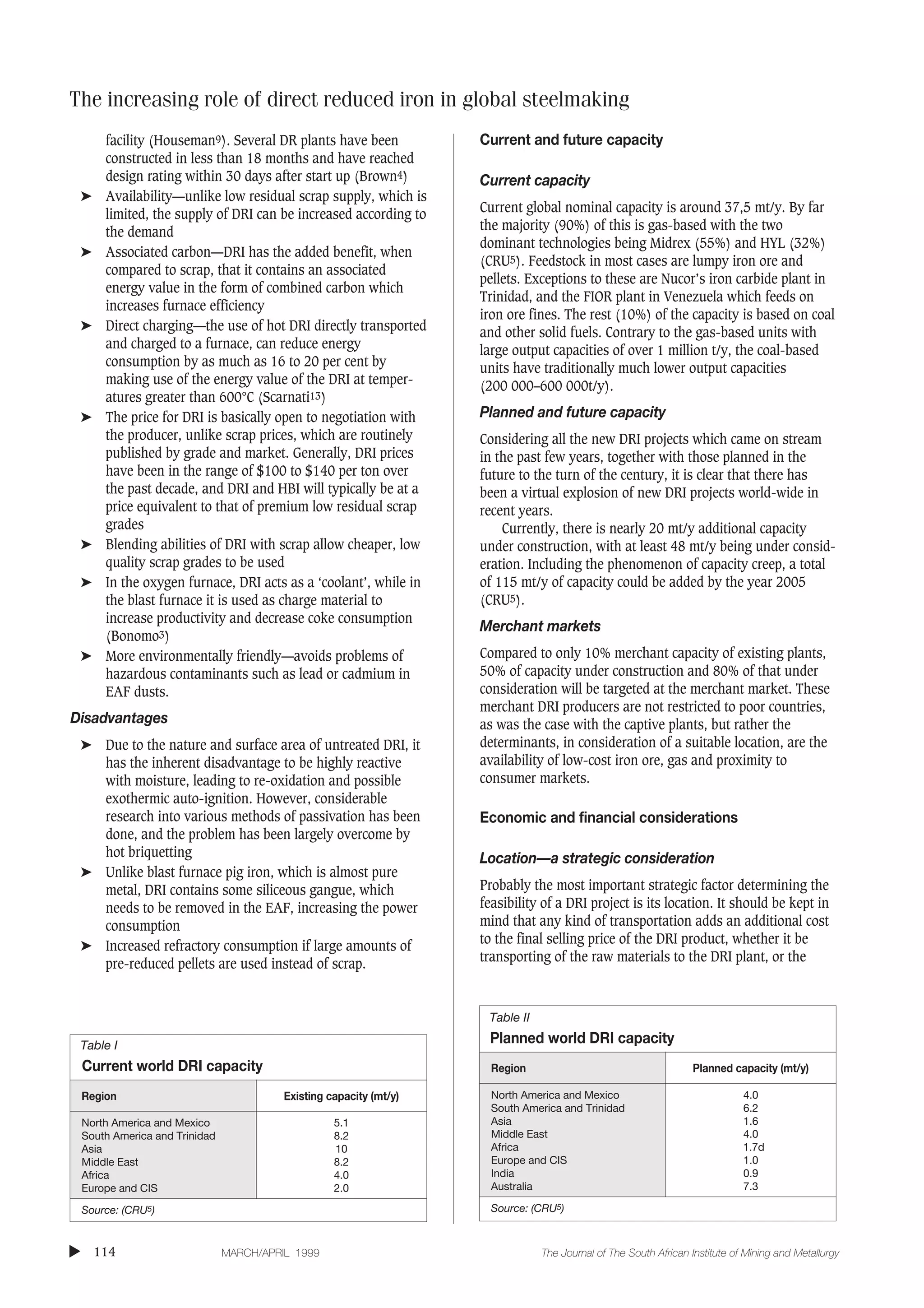 The increasing role of direct reduced iron (DRI) in global steelmaking ...