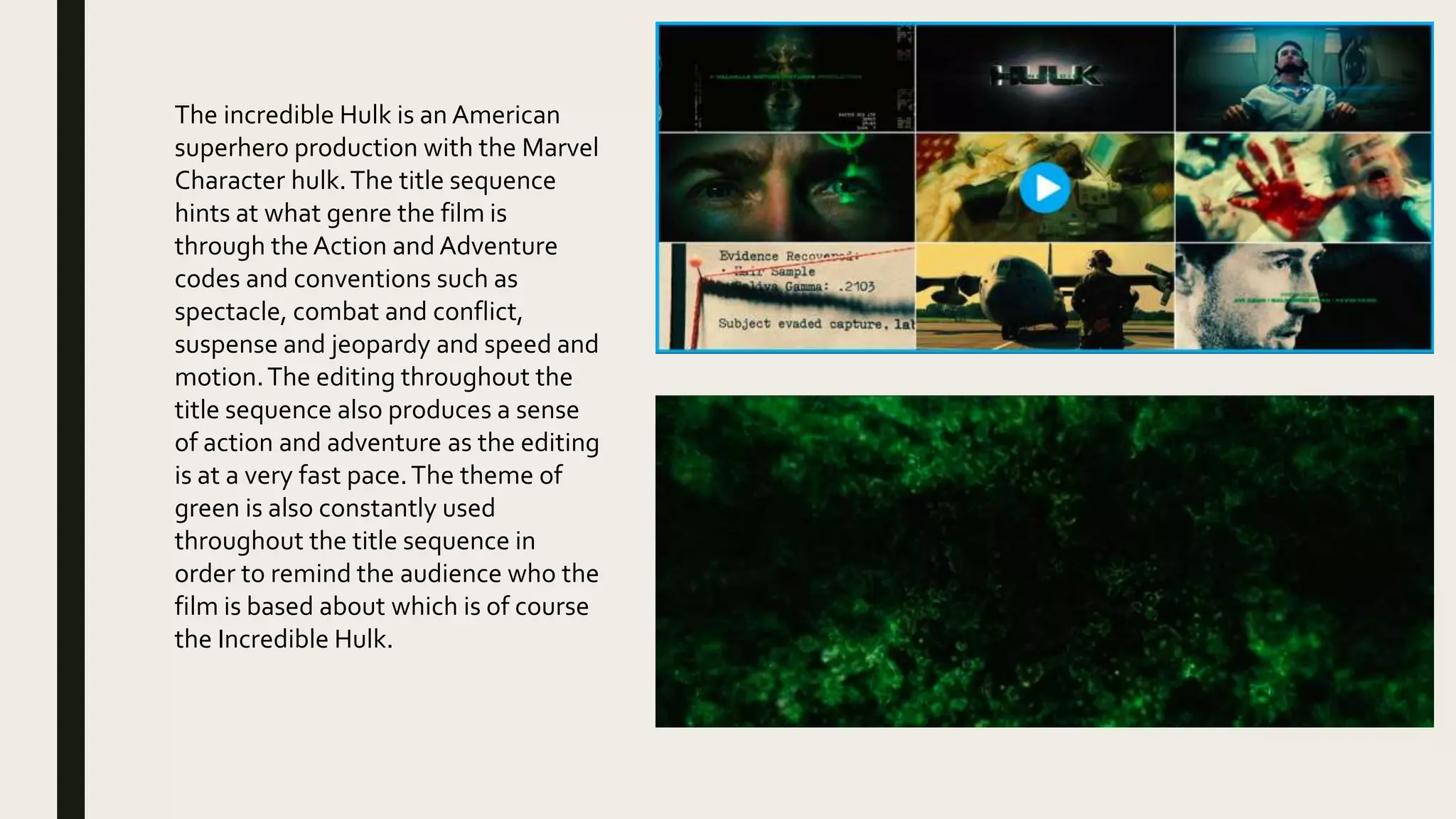 The incredible hulk Analysis | PPTX