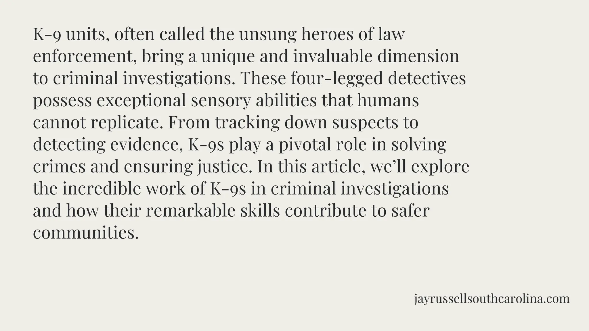 The Incredible Work of K-9s in Criminal Investigations.pdf