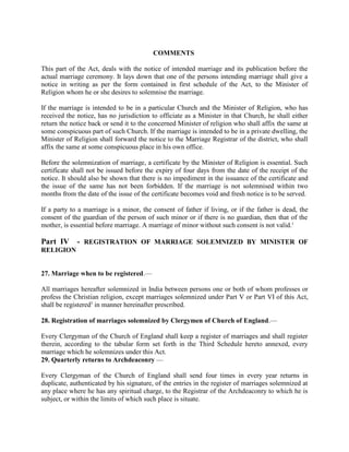 The Indian Christian Marriage Act 1872 | PDF