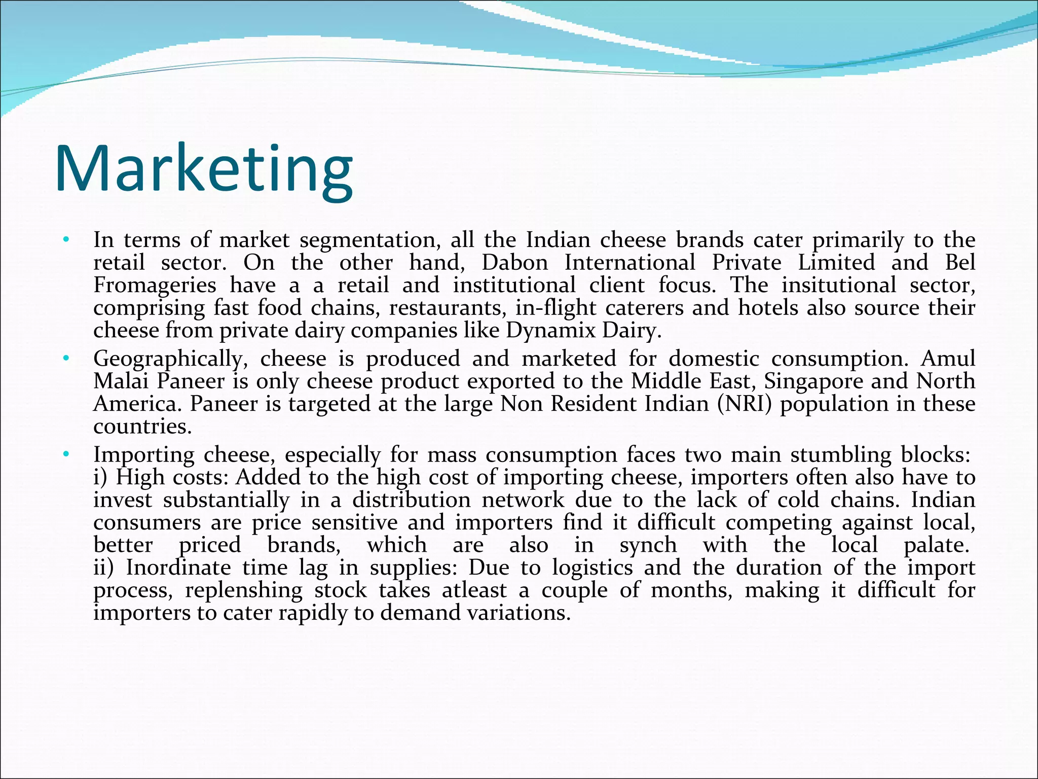 The indian dairy industry series 3 -cheese | PPT