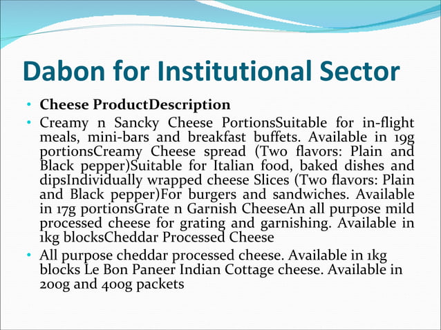 The indian dairy industry series 3 -cheese | PPT | Commodities | Economy