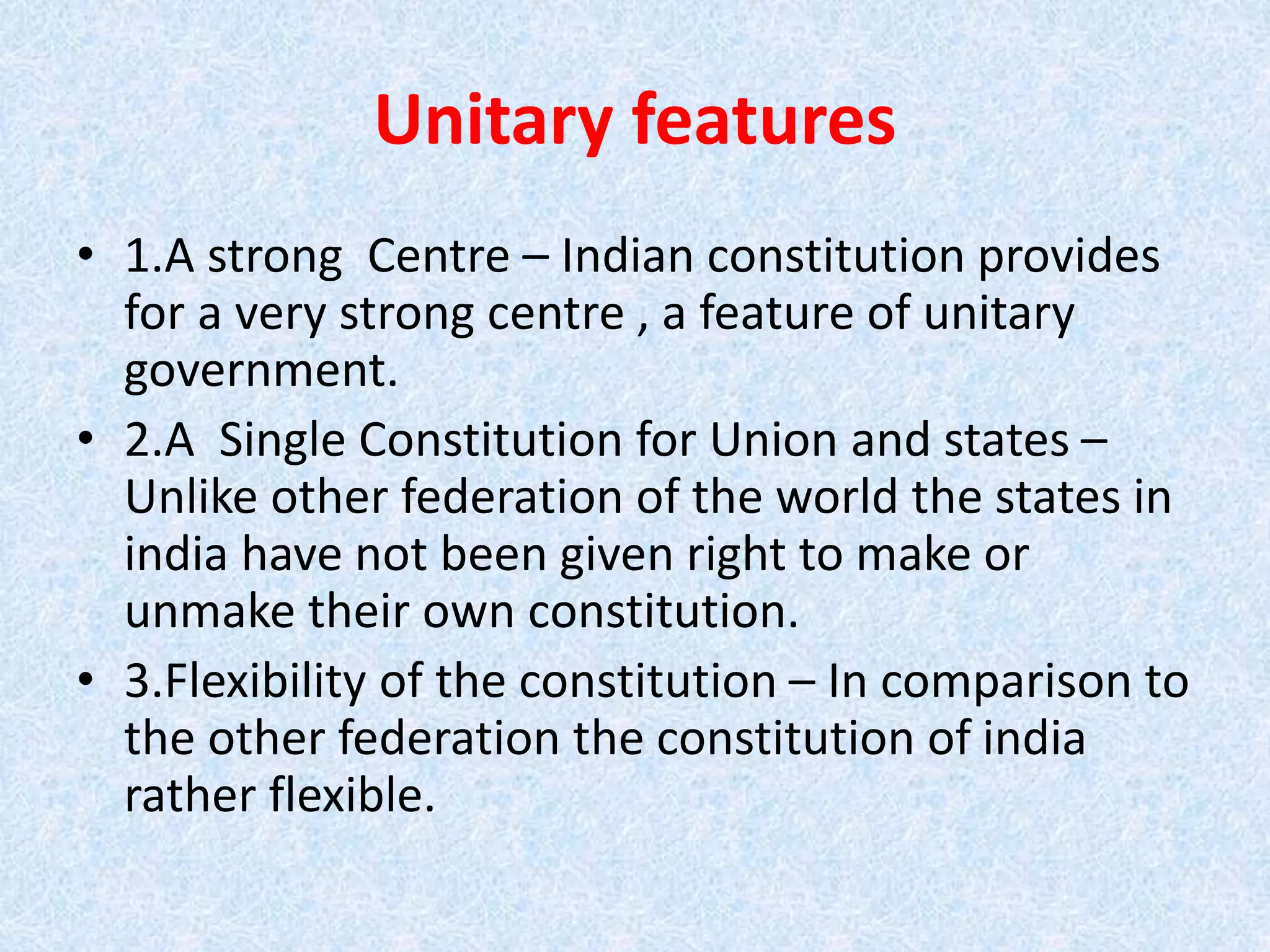 The indian federal system | PPSX