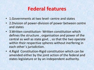 The indian federal system | PPSX