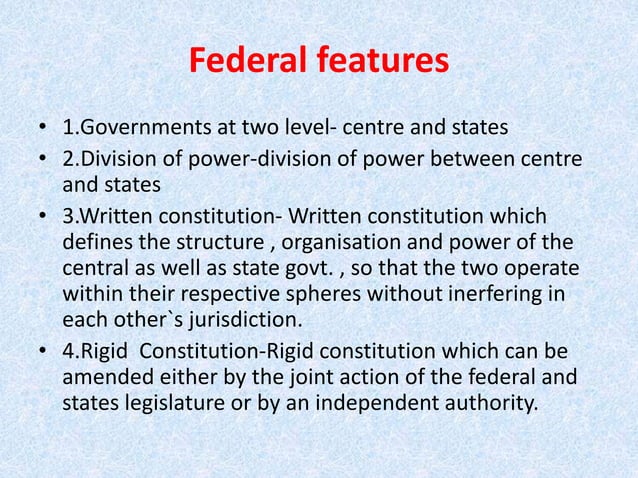 The indian federal system | PPSX