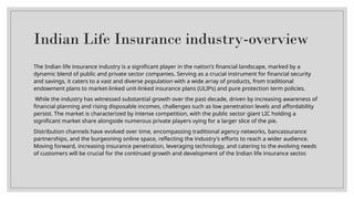 The Indian Life Insurance Industry.pptxu | PPT