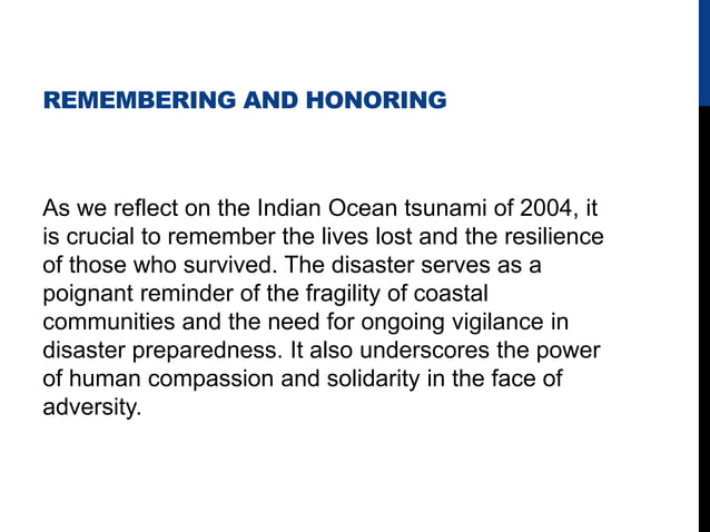 The Indian Ocean Tsunami of 2004 Remembering a Catastrophe.pptx ...