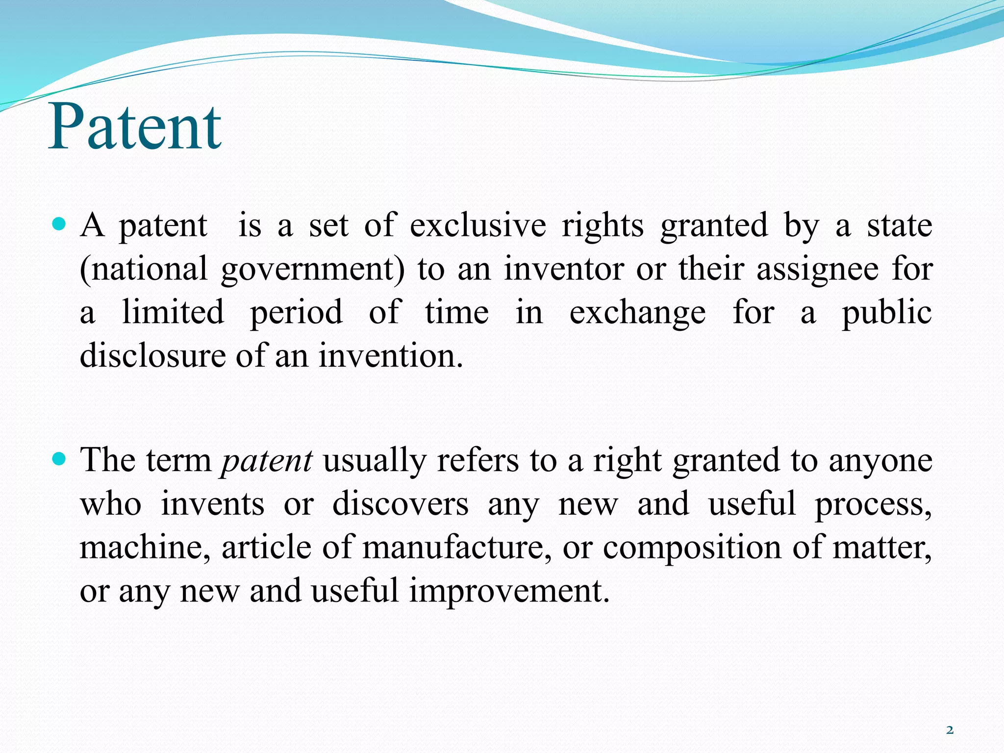 The indian patent act 1970 | PPTX