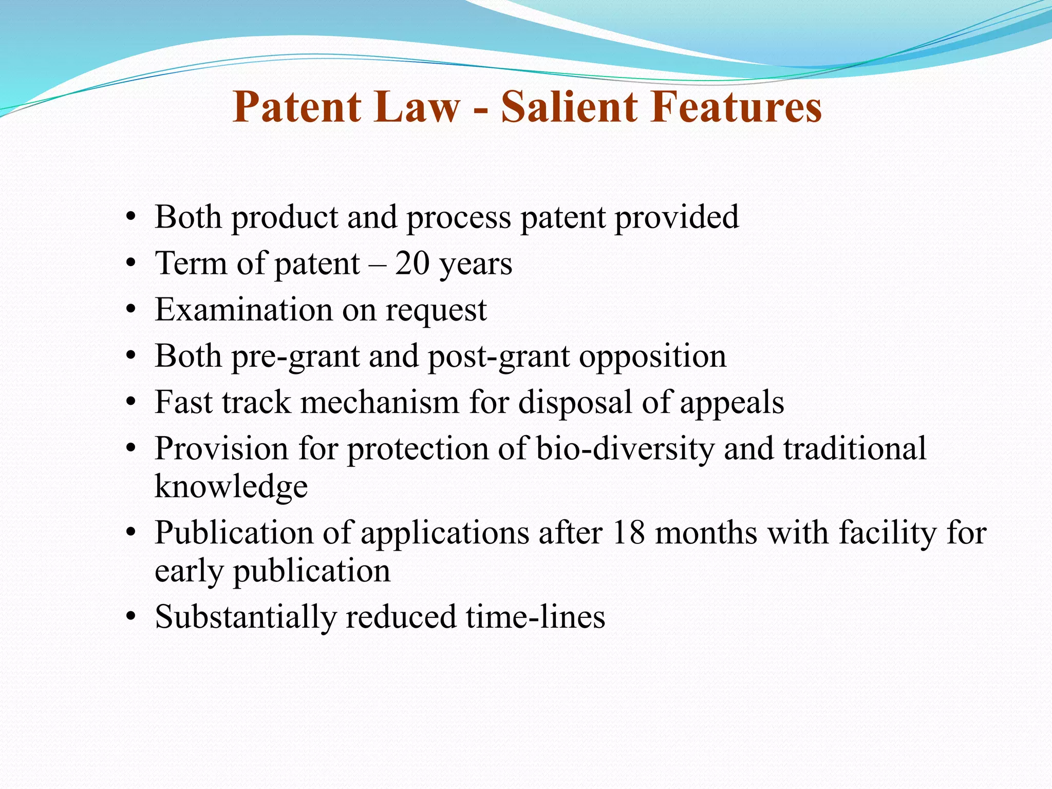 The indian patent act 1970 | PPTX