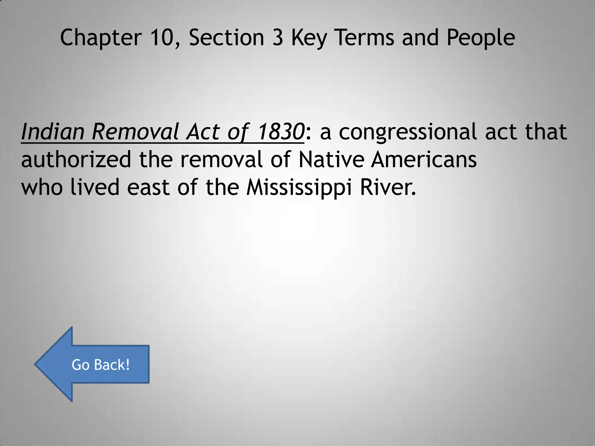 The indian removal act of 1830 | PPTX