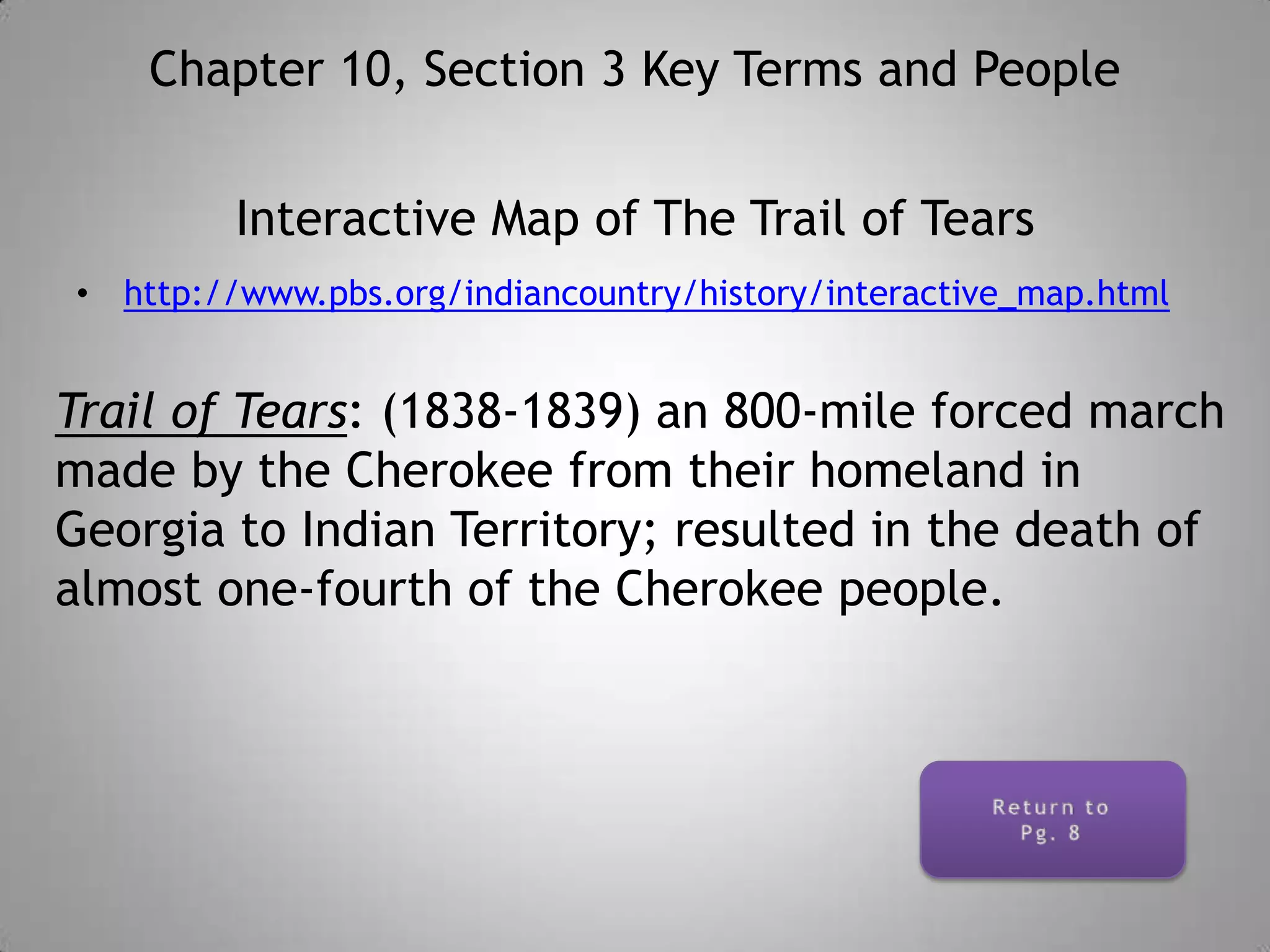 The indian removal act of 1830 | PPTX