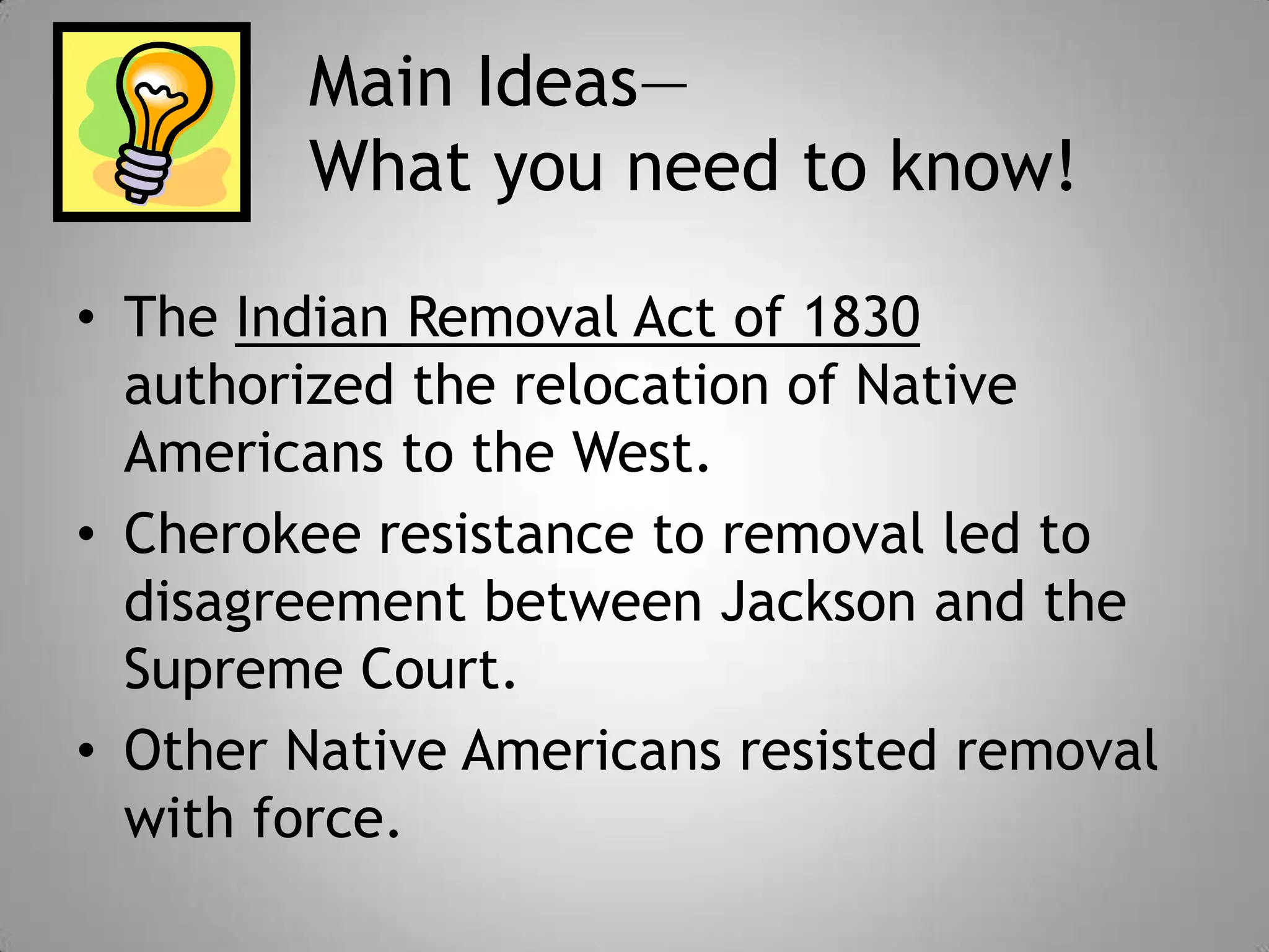 The indian removal act of 1830 | PPTX