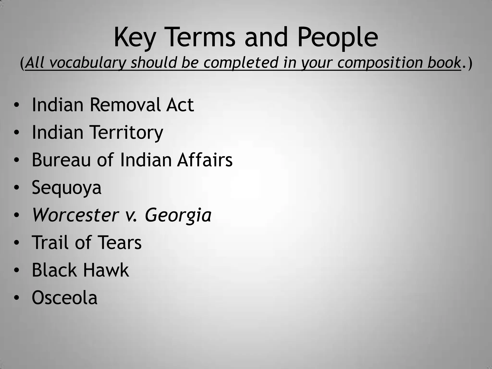The indian removal act of 1830 | PPTX