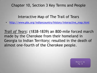 The indian removal act of 1830 | PPTX