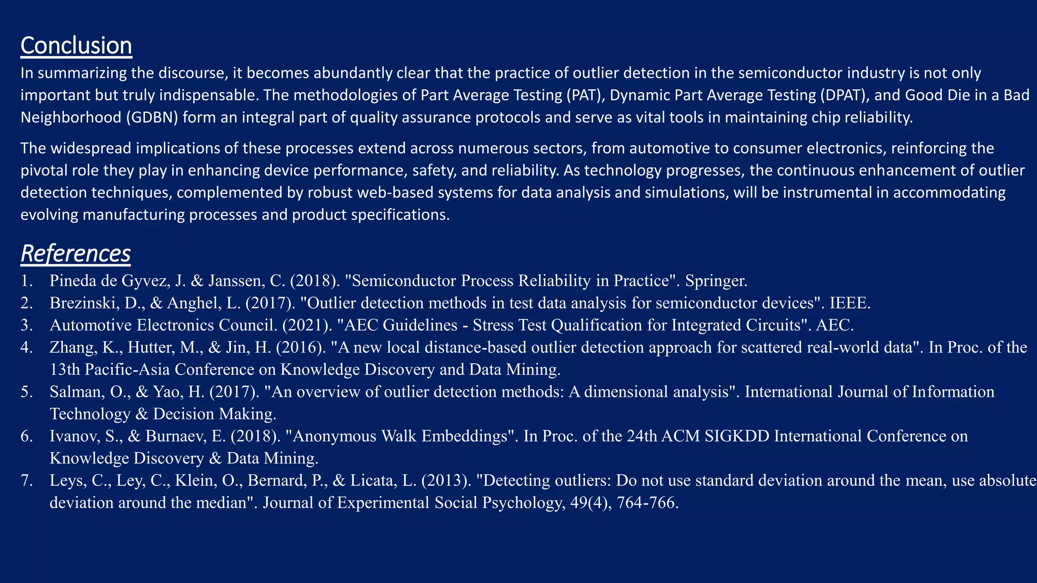 The Indispensable Role Of Outlier Detection For Ensuring Semiconductor