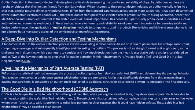 The Indispensable Role Of Outlier Detection For Ensuring Semiconductor
