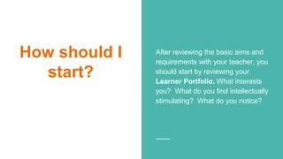 Detailed Powerpoint on the The Individual Oral for the IB | PPTX