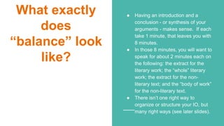 Detailed Powerpoint on the The Individual Oral for the IB | PPTX