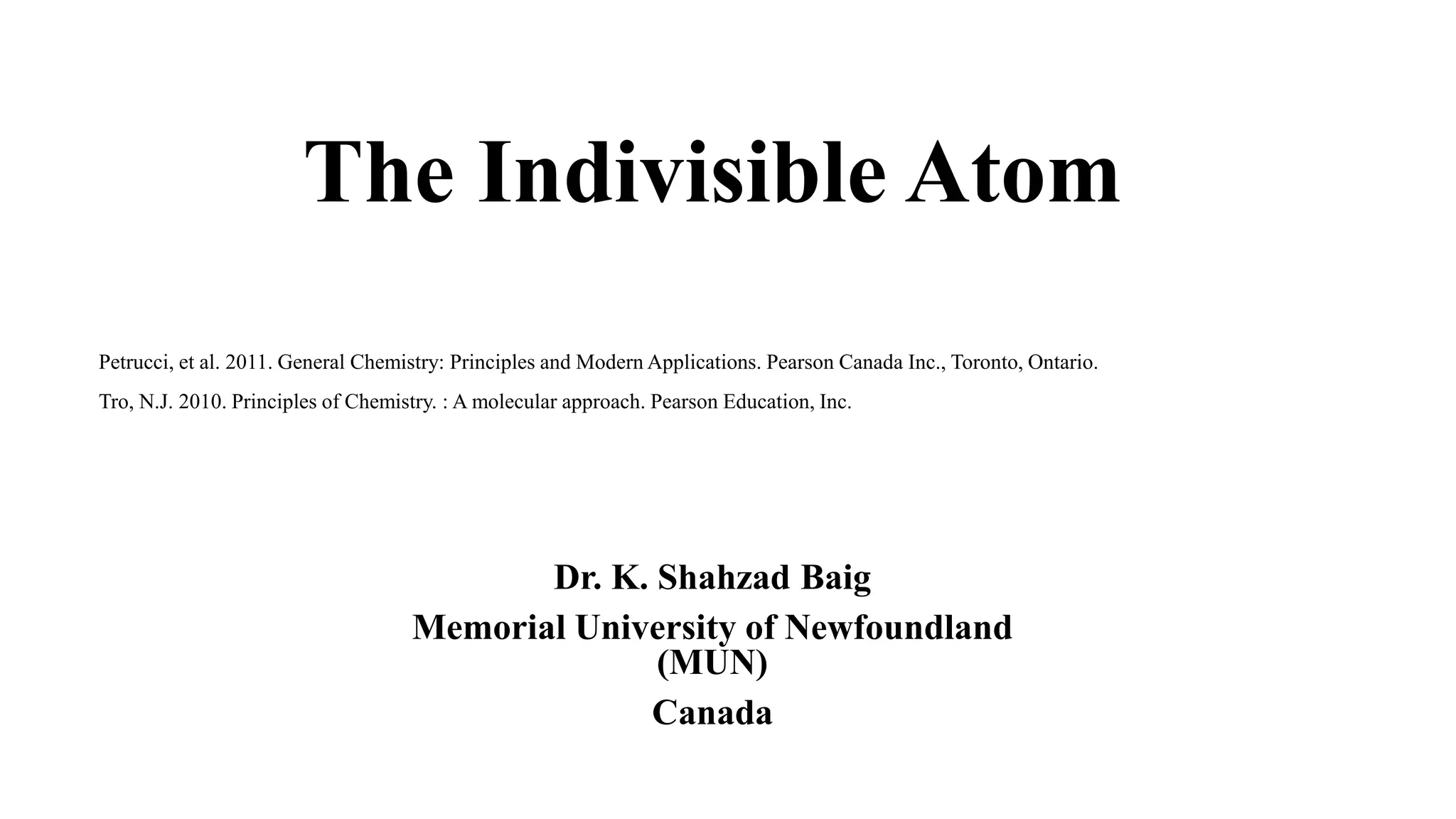 The indivisible atom | PPTX