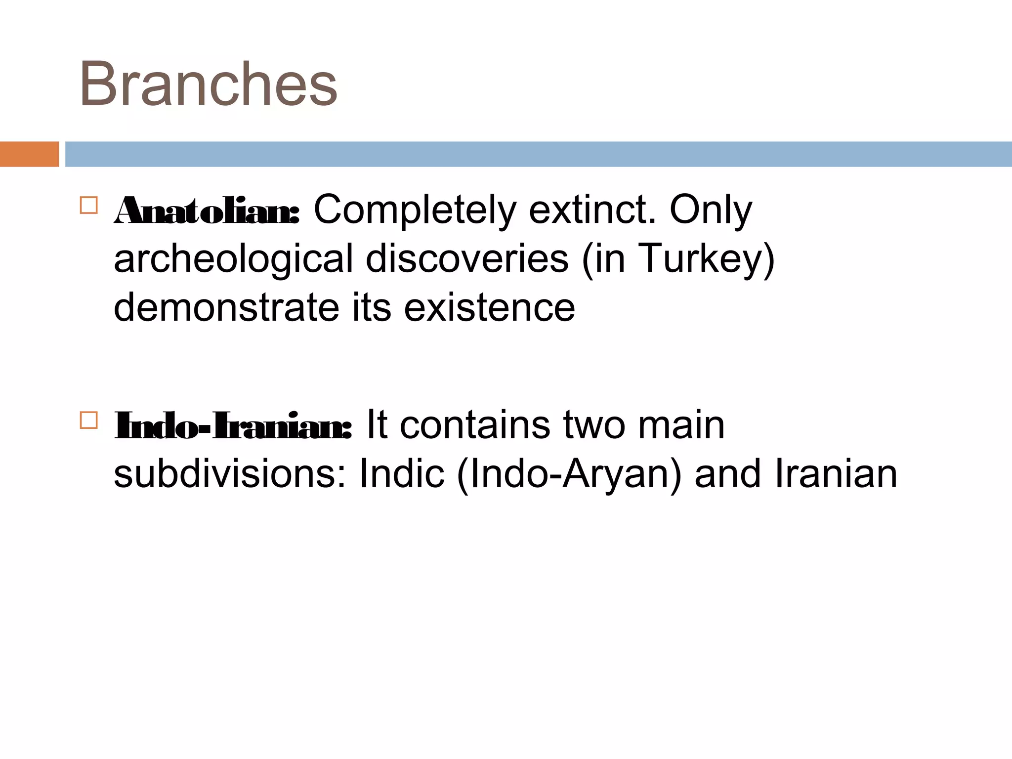 The indo european family of languages | PPT