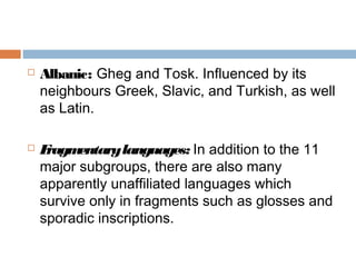 The indo european family of languages | PPT