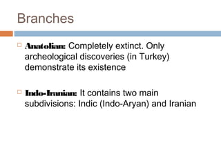 The indo european family of languages | PPT