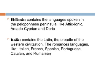 The indo european family of languages | PPT