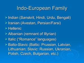 The Indo European Languages | PPT
