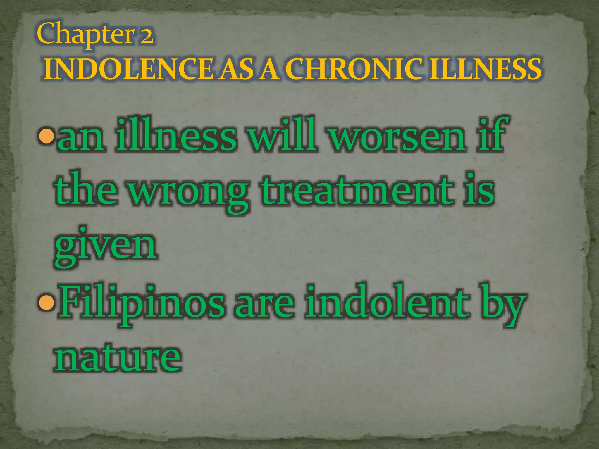 The Indolence of Filipinos | PPTX