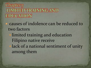 The Indolence of Filipinos | PPTX