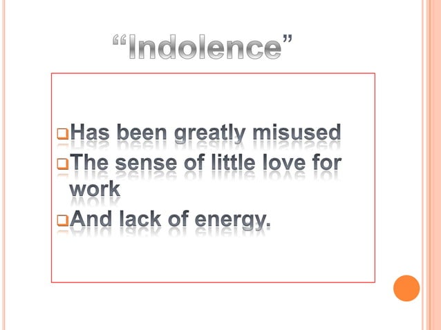 The indolence of the filipino group #2 | PPTX