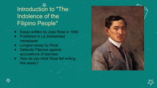 The Indolence of the Filipino People.pptx