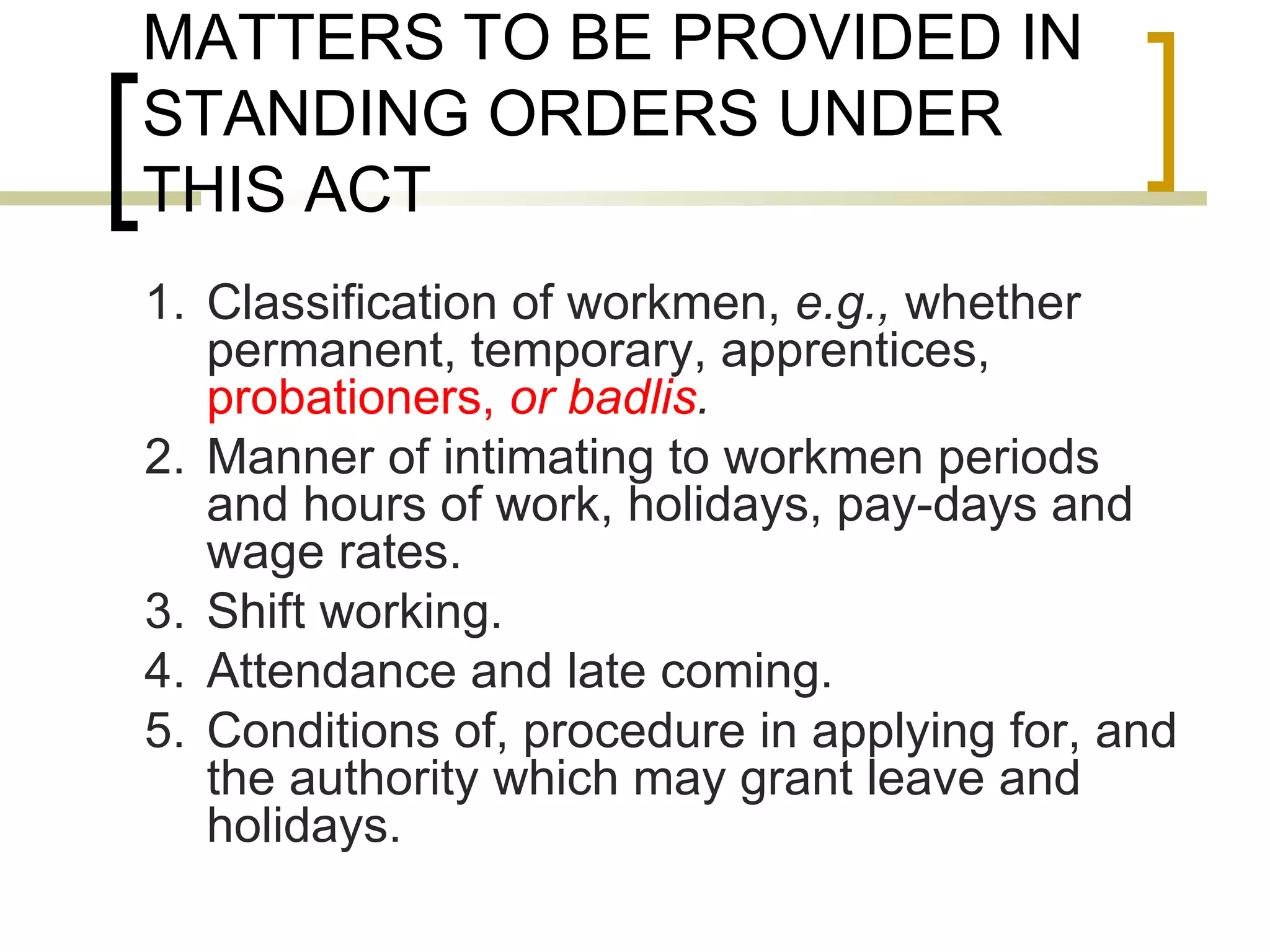 The industrial emp.(standing order) 1946 | PPT
