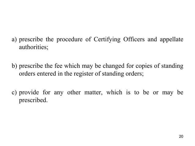 The Industrial Employment Standing Orders Act, 1946 | PPTX