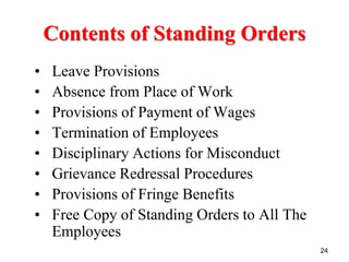 The Industrial Employment Standing Orders Act, 1946 | PPTX