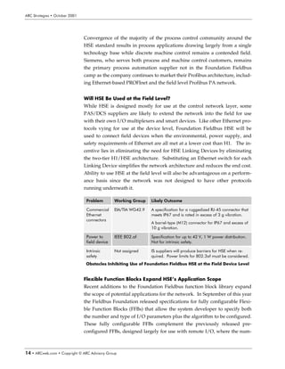 The industrial ethernet protocol wars fieldbus revisited | PDF