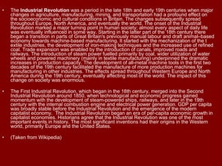 The Industrial Revolution | PPT
