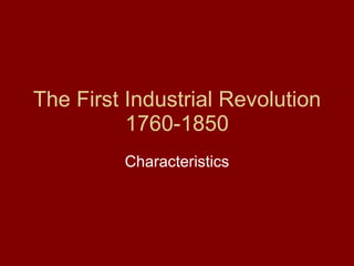 The Industrial Revolution | PPT