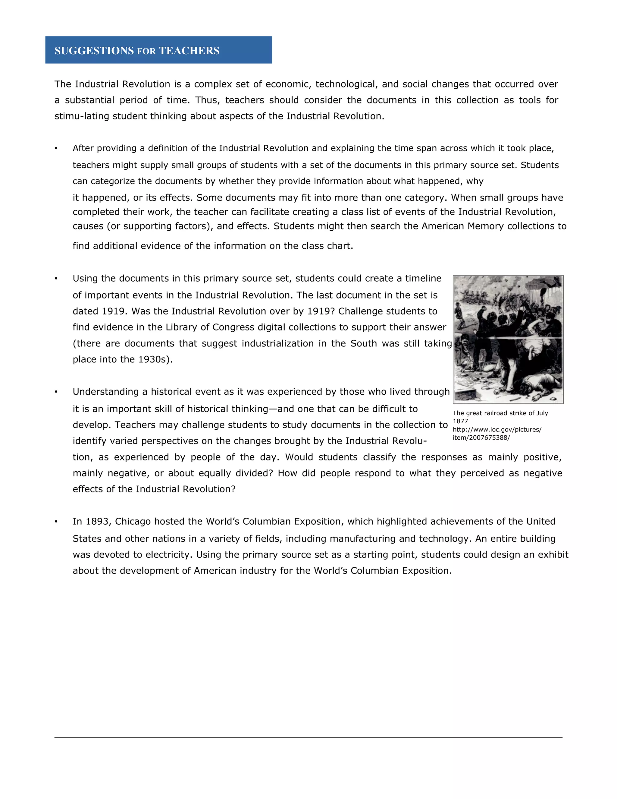 The industrial revolution in the united states | DOC